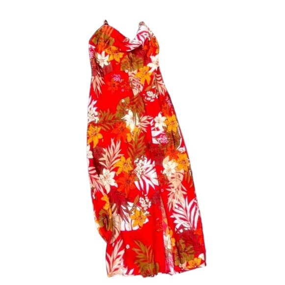 Paper Heart | Dresses | Paper Heart Tropical Flower Leg Slit Maxi Slip ...